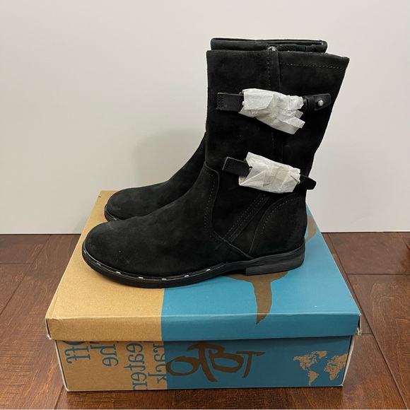 OTBT | Shoes | Nwt With Box Otbt Causeway Learher Black Mid Shaft Moto ...